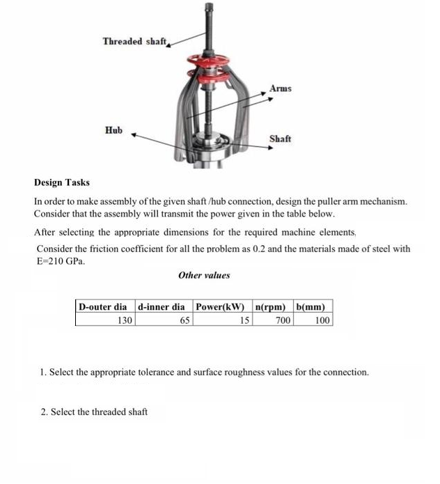 Solved Design TasksIn order to make assembly of the given | Chegg.com