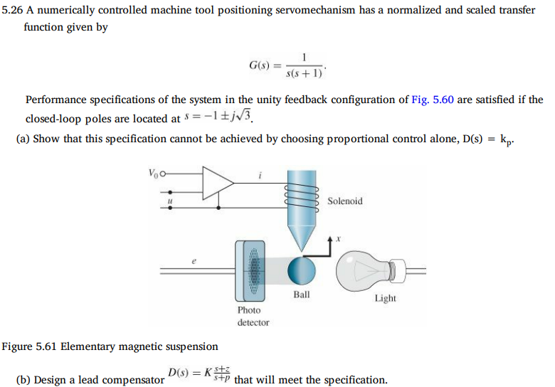 Solved 5.26 A numerically controlled machine tool | Chegg.com