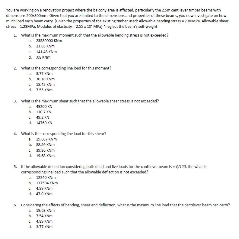 Solved You are working on a renovation project where the | Chegg.com