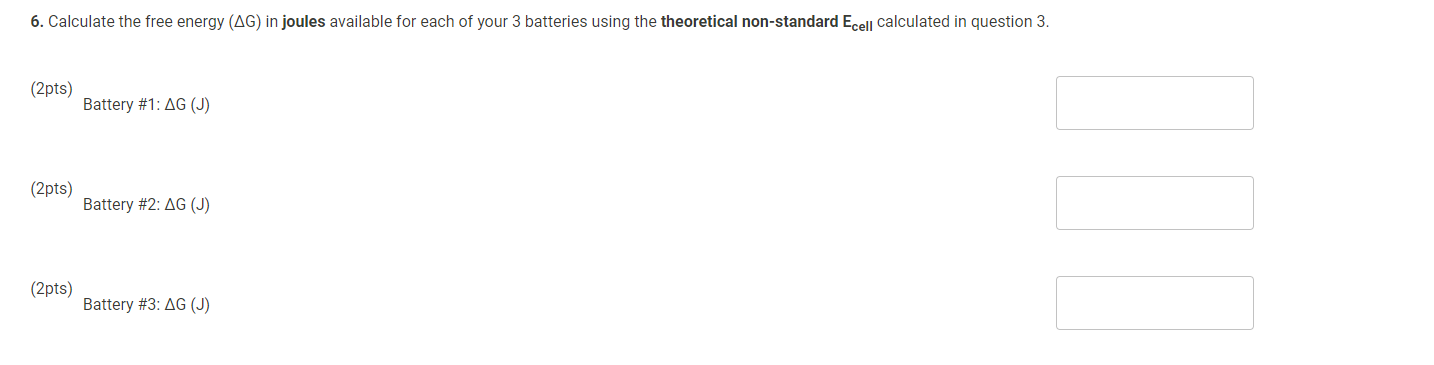 Solved Part I Data Summary (1pt) Battery #1: Anode | Chegg.com