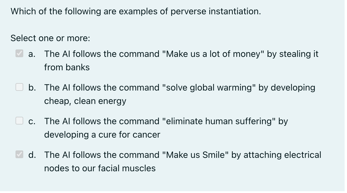 Solved Which of the following are examples of perverse | Chegg.com