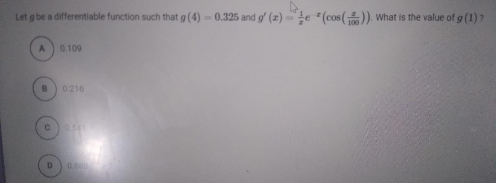 Solved Let gbe a differentiable function such that g(4) = | Chegg.com