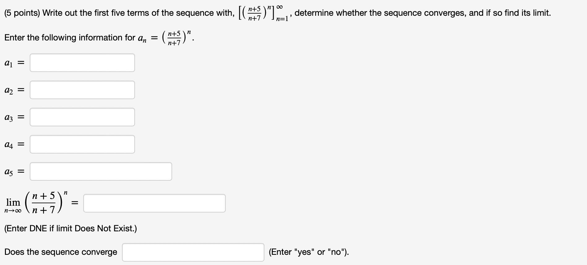 Solved 5 Points Write Out The First Five Terms Of The