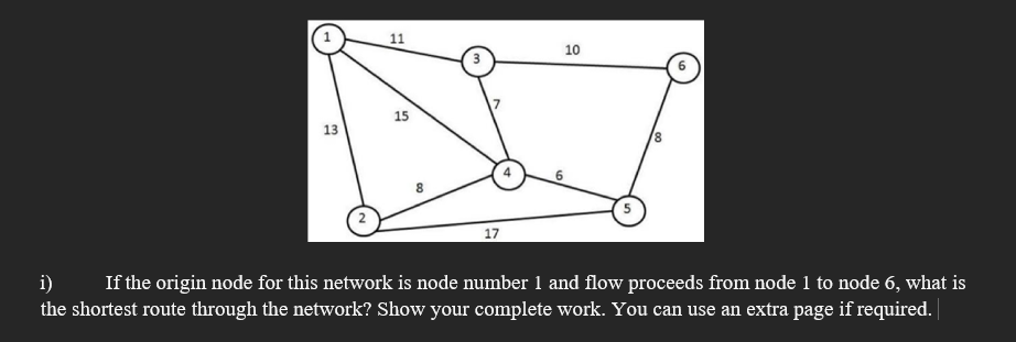 Solved 11 10 15 13 8 5 17 i) If the origin node for this | Chegg.com