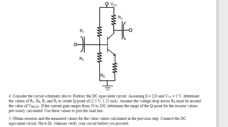 Solved 1. Consider the circuit schematic below. Redraw the | Chegg.com