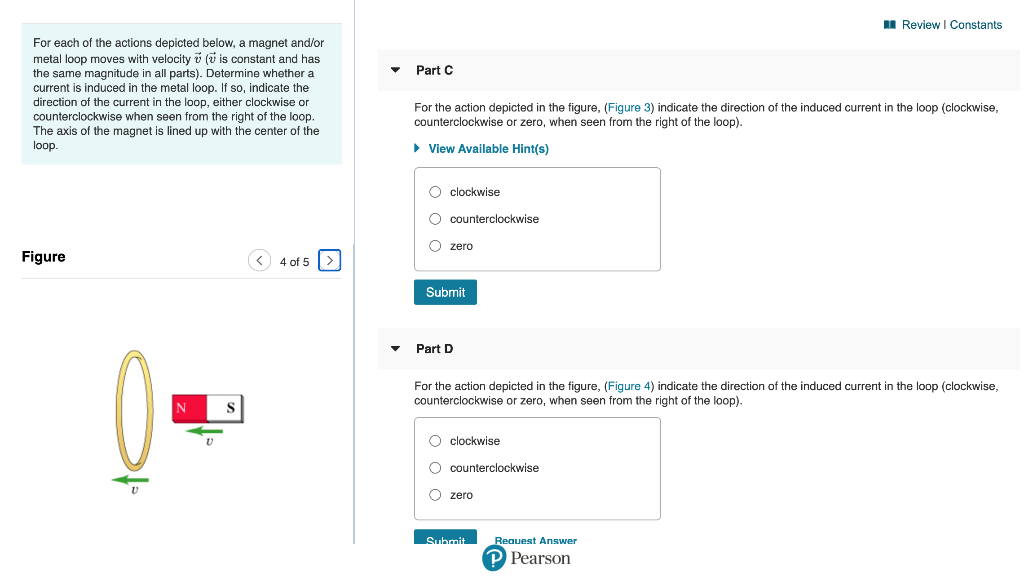 Solved: II Review Constants Counterclockwise O Zero For Ea... | Chegg.com