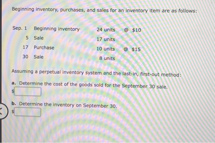 Solved The following units of a particular item were | Chegg.com