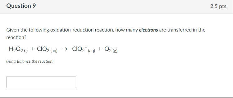 Solved Question 9 2.5 pts Given the following | Chegg.com