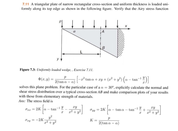 Solved A triangular plate of narrow rectangular | Chegg.com