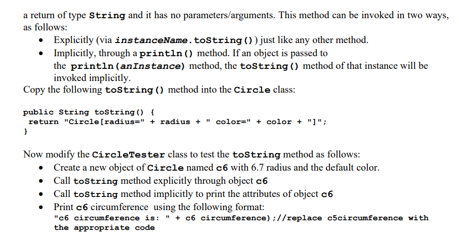 Solved Circle class has two private variables radius and | Chegg.com