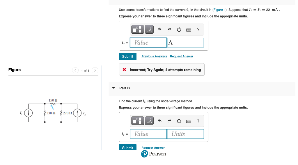 Solved Use source transformations to find the current i0 in | Chegg.com