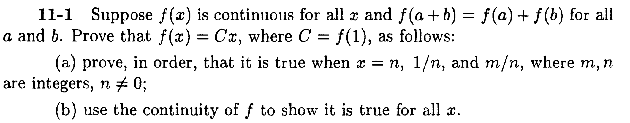 Solved 11-1 Suppose f(x) is continuous for all x and | Chegg.com