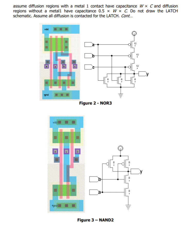 Question 1 (CMOS Leaf Cell Design – Capacitance | Chegg.com