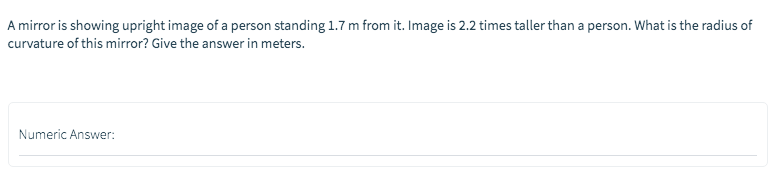 Solved A mirror is showing upright image of a person | Chegg.com