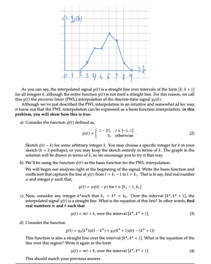 3 Piecewise Linear interpolation Suppose we have a | Chegg.com