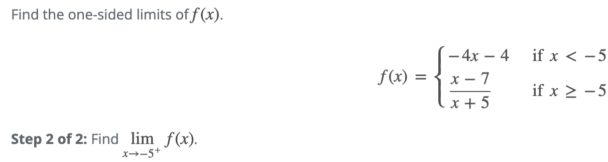 Solved Find the one-sided limits of | Chegg.com