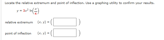 Solved Locate the relative extremum and point of inflection. | Chegg.com