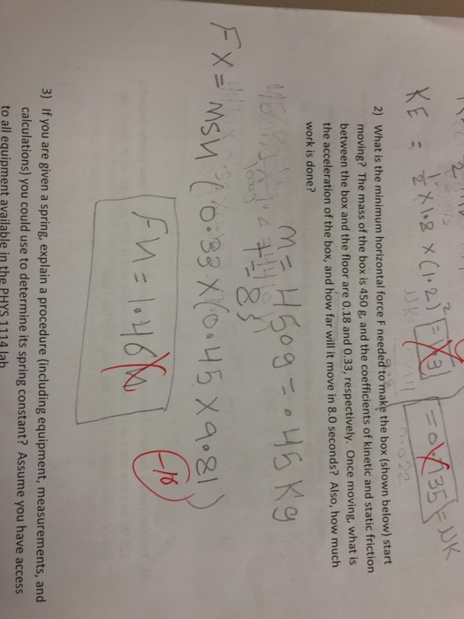 Solved JK What is the minimum horizontal force F needed to | Chegg.com