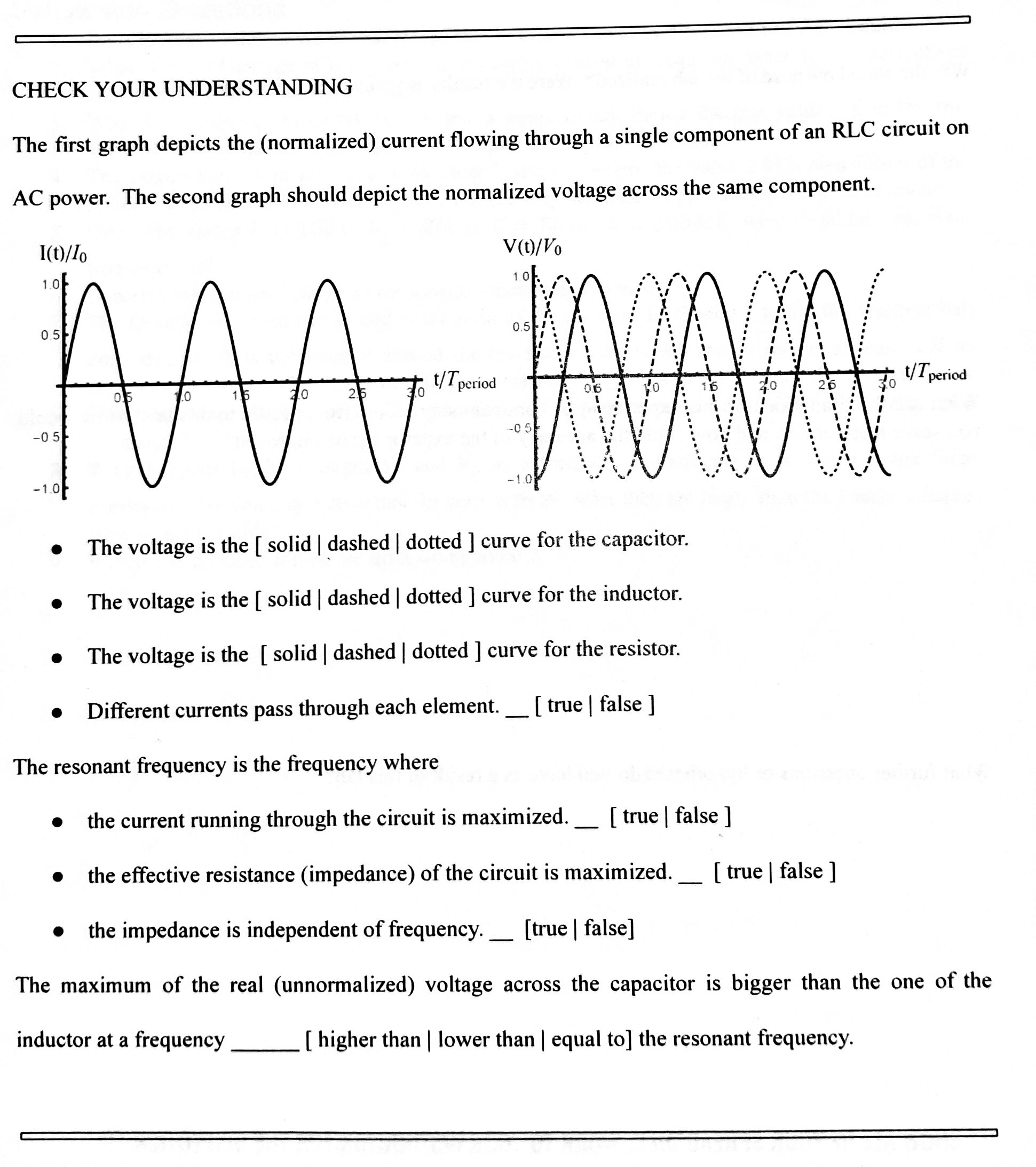 Solved CHECK YOUR UNDERSTANDING The first graph depicts the | Chegg.com