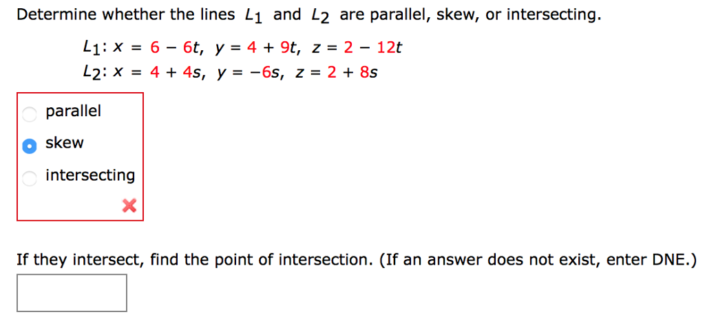 Solved Determine whether the lines L1 and L2 are parallel, | Chegg.com