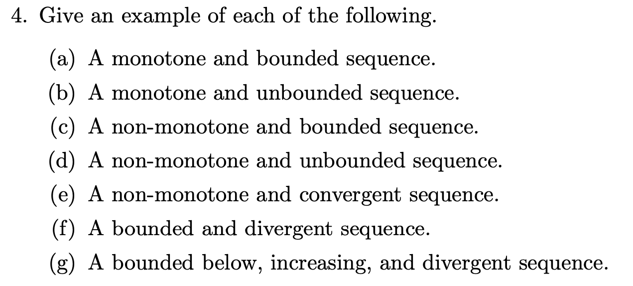 Solved 4. Give an example of each of the following. (a) A | Chegg.com