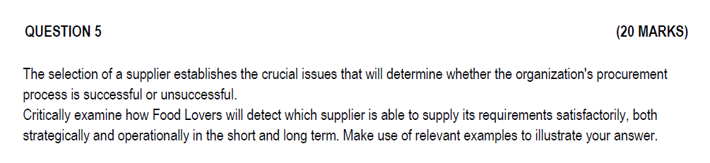 Solved Read the statement below and answer all the FIVE (5) | Chegg.com