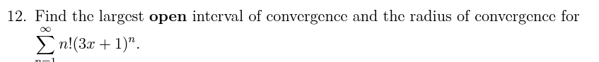 Solved 2. Find the largest open interval of convergence and | Chegg.com