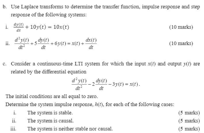 Solved Use unilateral Laplace transform to solve | Chegg.com