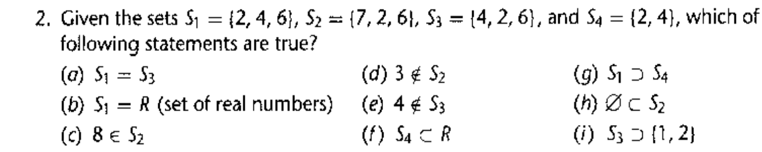Solved = = 1 2. Given the sets S1 = 12,4,6), S2 = 17,2,6}, | Chegg.com