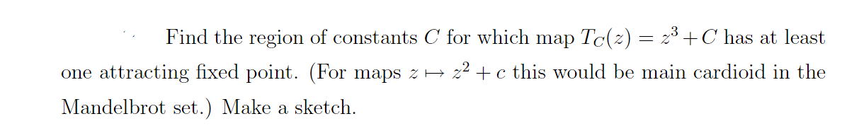 Solved Find the region of constants C for which map | Chegg.com