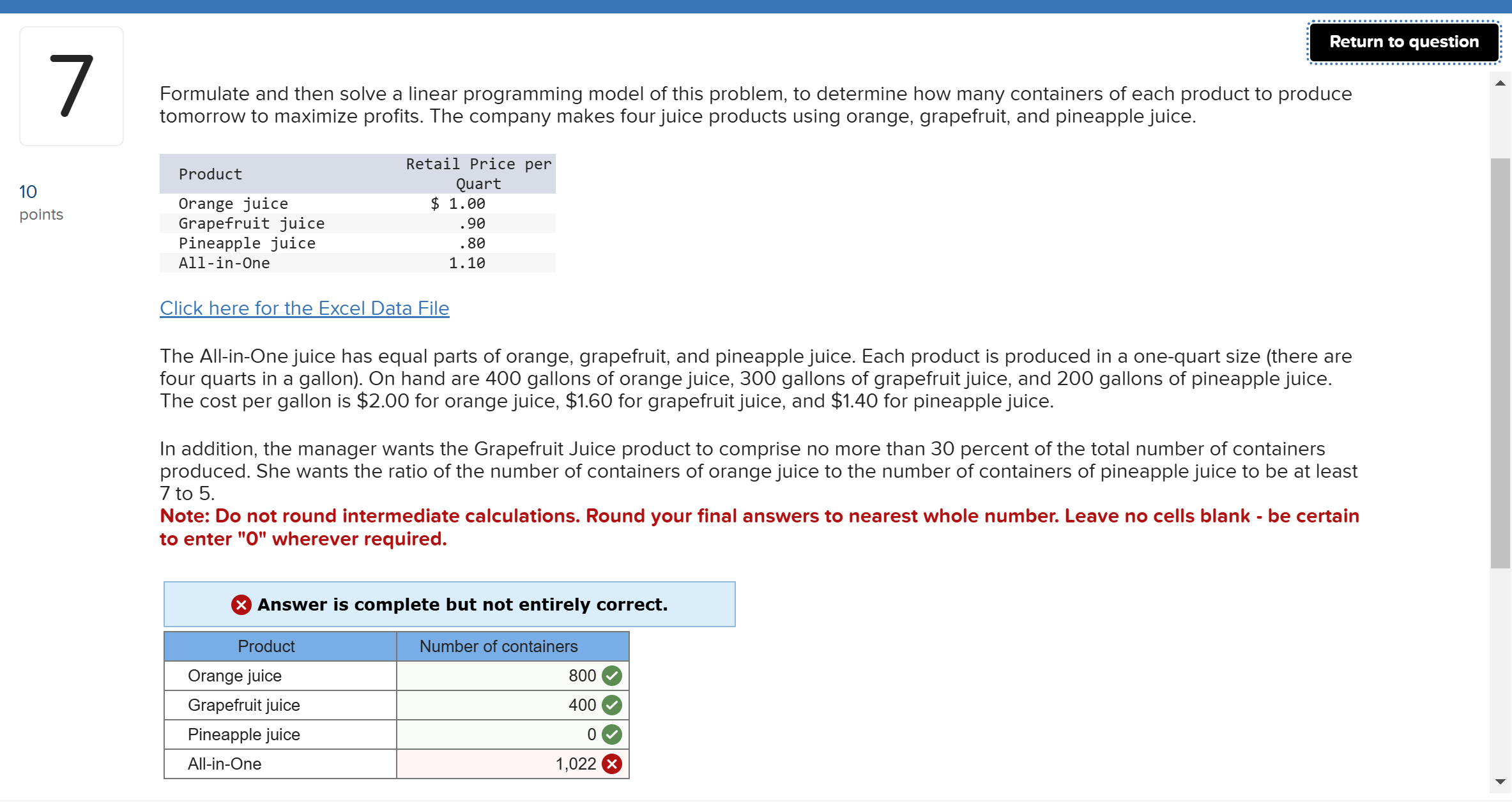Formulate and then solve a linear programming model | Chegg.com