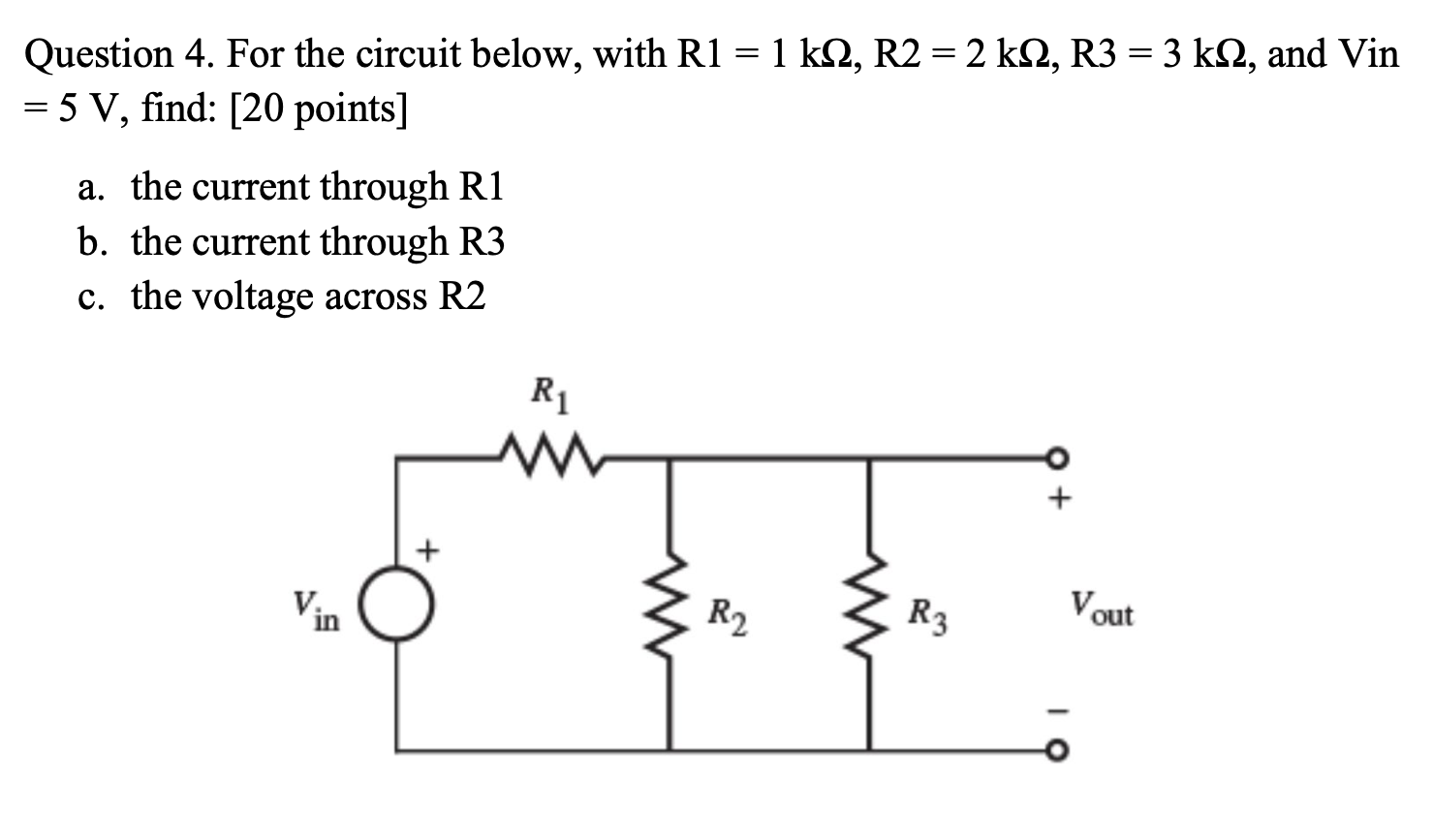 Solved Question 4. For the circuit below, with | Chegg.com