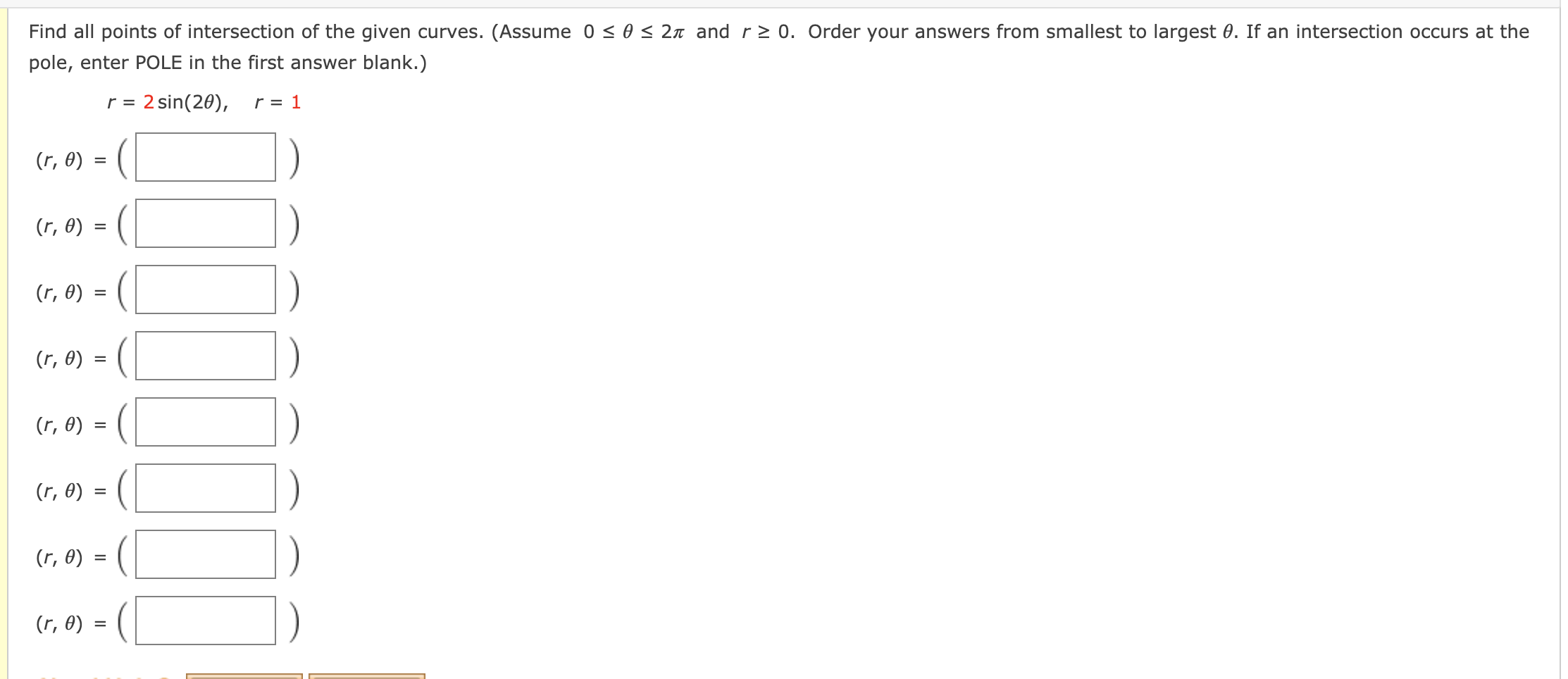 Solved Find all points of intersection of the given curves. | Chegg.com