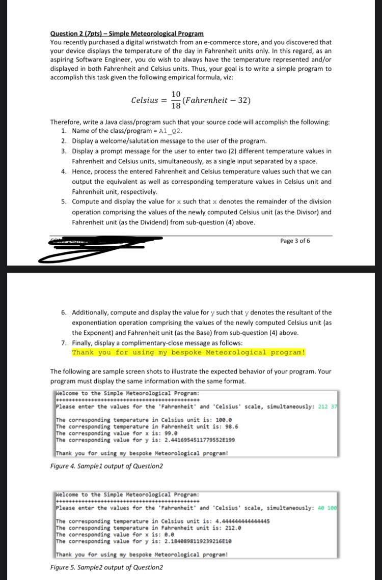 Solved Question 2 (7pts) - Simple Meteorological Program You | Chegg.com