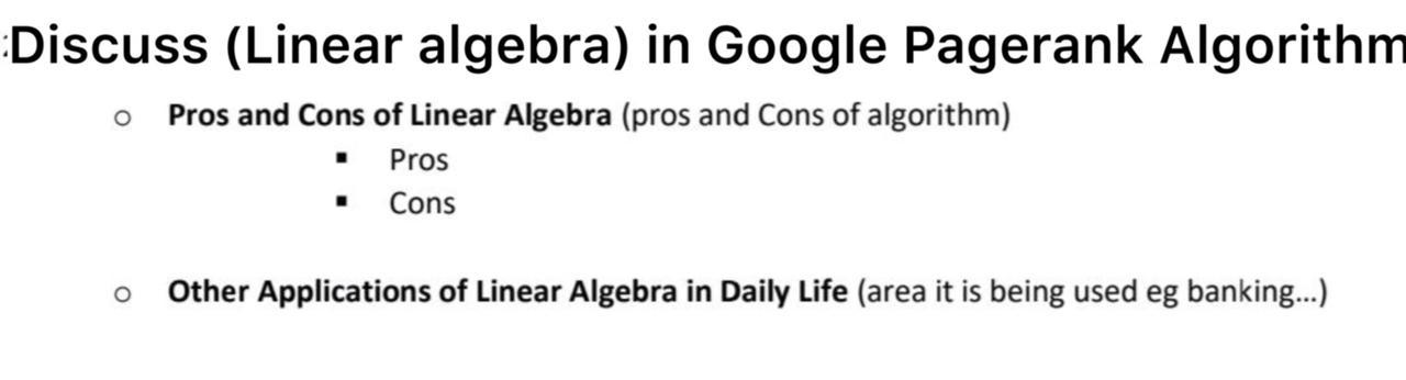 Solved Google Pagerank algorithm: Pros and cons of | Chegg.com