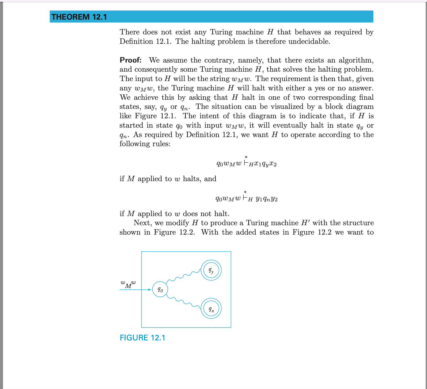 Solved Describe in detail how H in Theorem 12.1 can be | Chegg.com