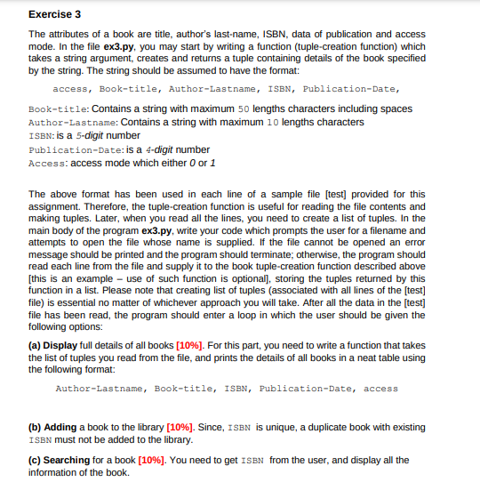 Solved Exercise 3 The attributes of a book are title, | Chegg.com