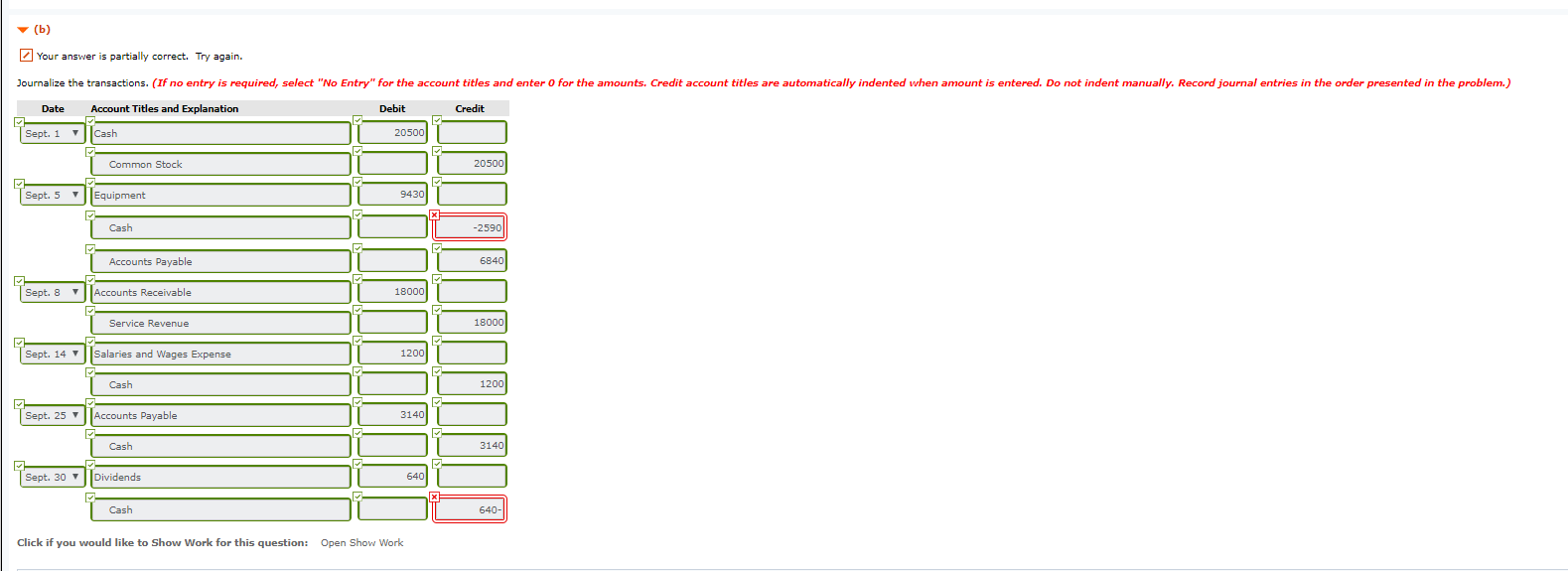 Solved Exercise 3-14 (Part Level Submission) Selected | Chegg.com