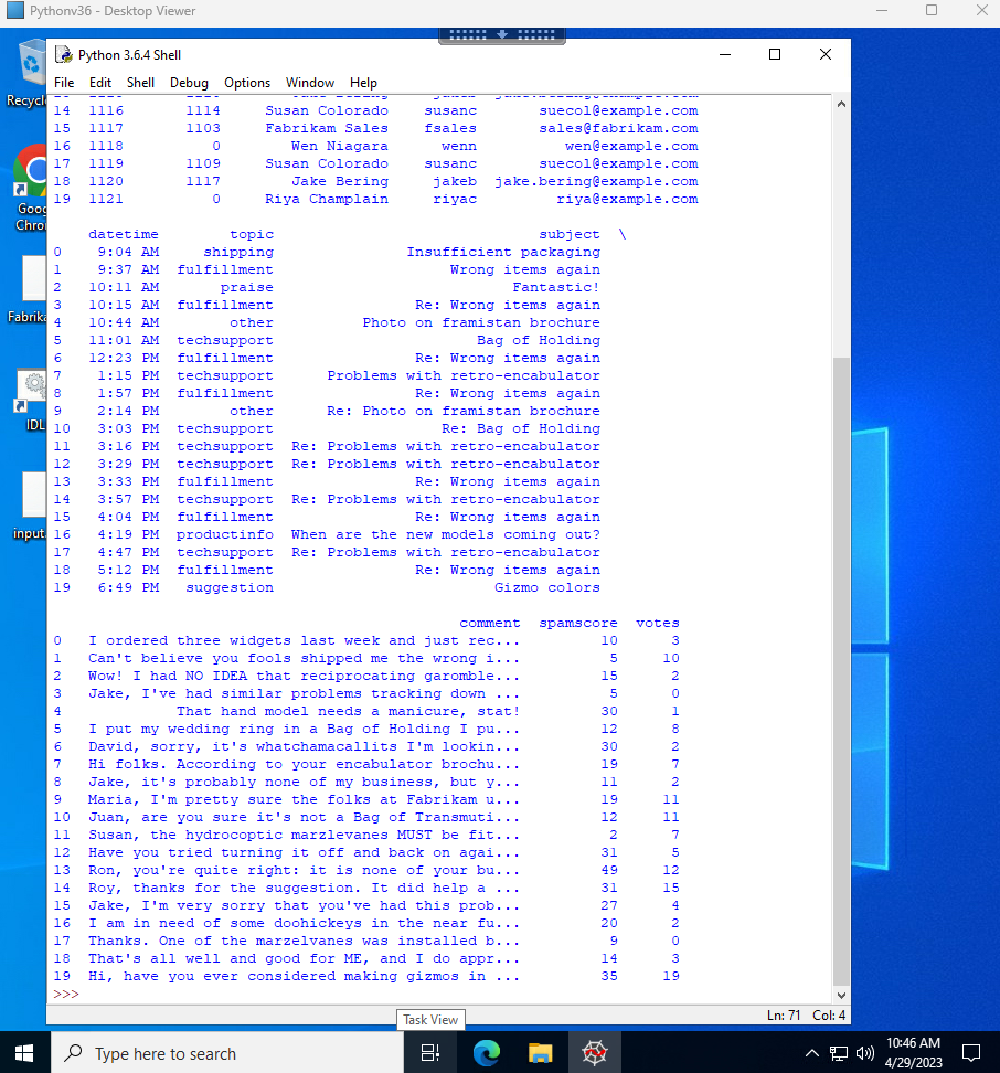 Solved Pulling information out of a .csv file using python. | Chegg.com