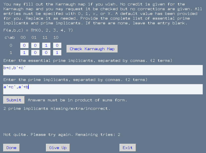 Solved You may fill out the Karnaugh map if you wigh. No | Chegg.com