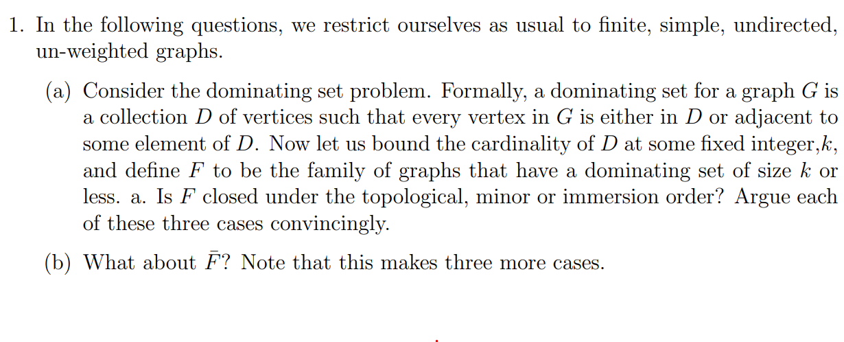 1. In the following questions, we restrict ourselves | Chegg.com