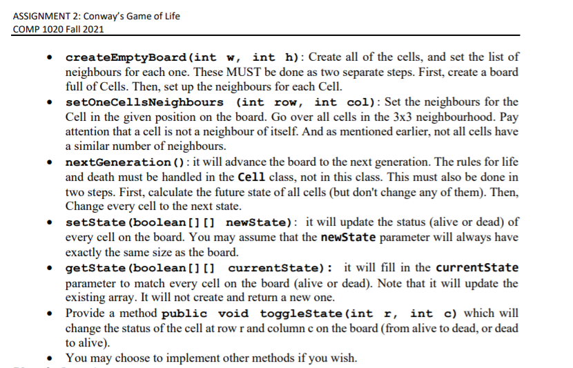 Solved Phase 1: A Cell class Implement a class that will | Chegg.com