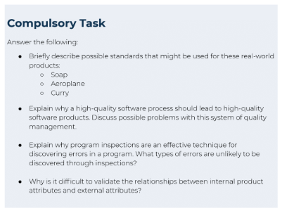 Solved Compulsory Task Answer the following • Briefly | Chegg.com