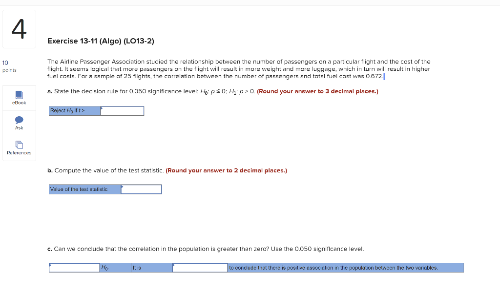 Solved 4 Exercise 13-11 (Algo) (LO13-2) 10 points The | Chegg.com