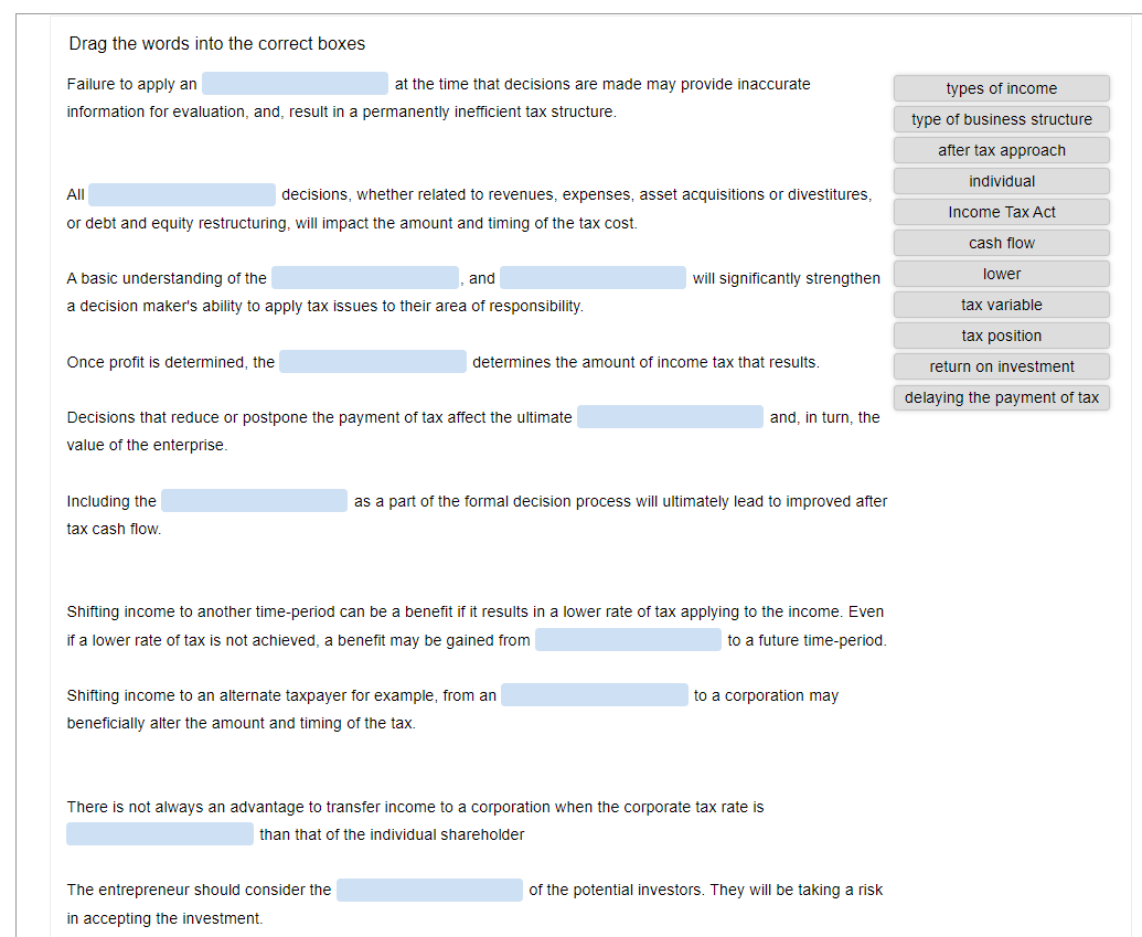 Solved Drag the words into the correct boxes Failure to | Chegg.com
