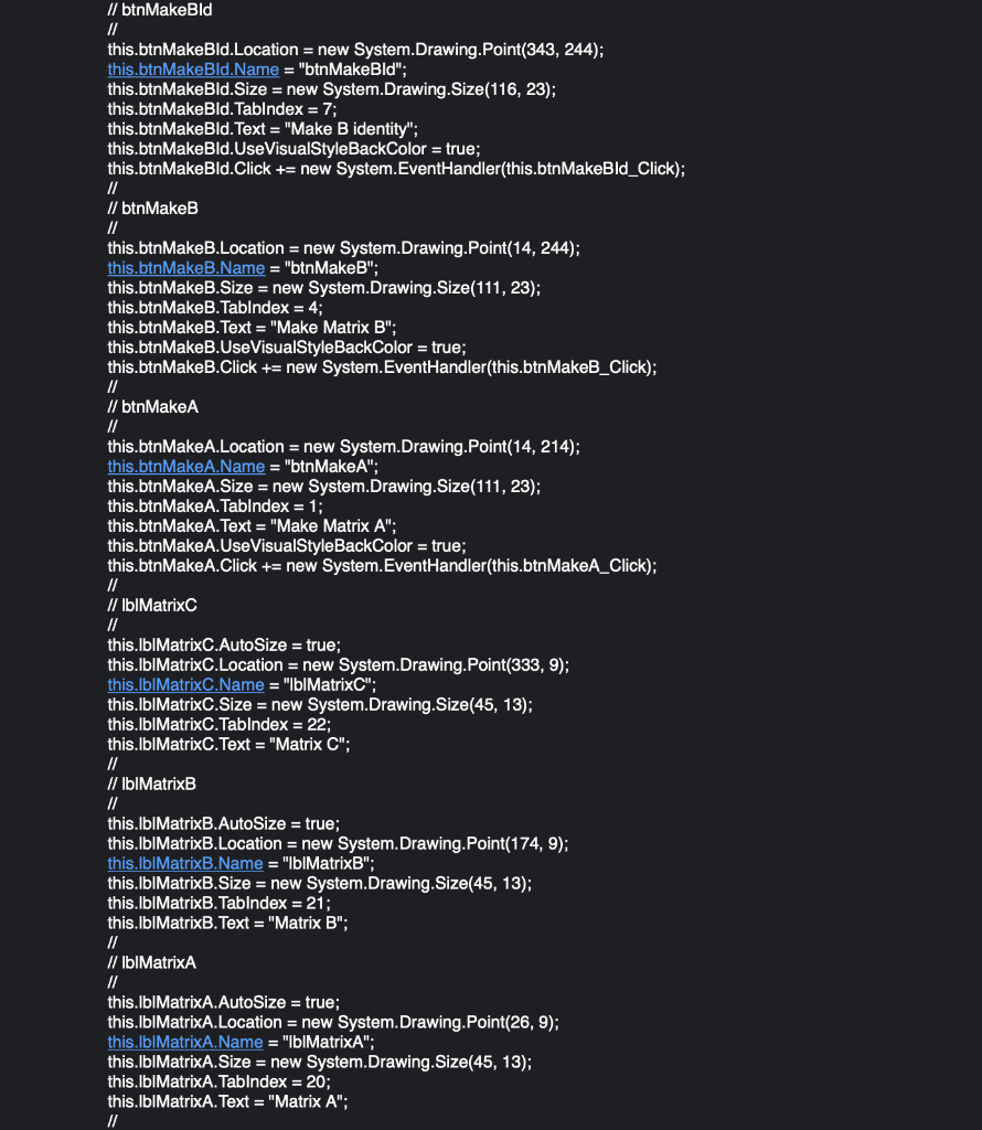 Solved CIS 3309 Section 2 Lab: Matrix Ops 2 Object Problem | Chegg.com