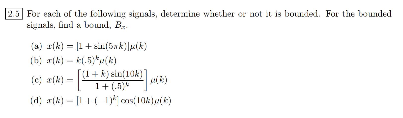 Solved 5 For each of the following signals, determine | Chegg.com