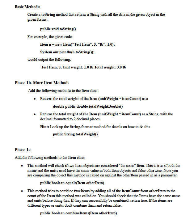 Solved Phase 1a: Basic Objects Create the following Object | Chegg.com