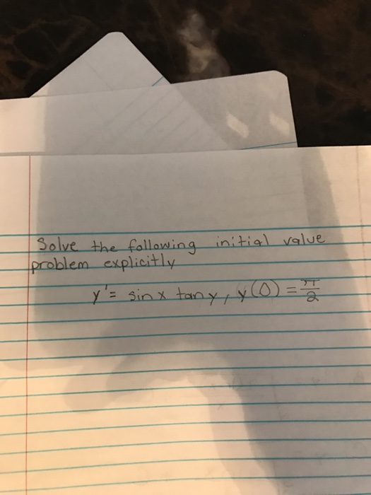 Solved Solve the following initial value problem explicitly | Chegg.com