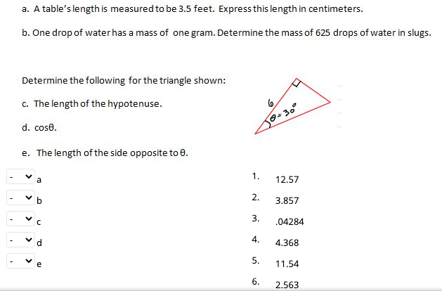 Solved a. A table's length is measured to be 3.5 feet. | Chegg.com
